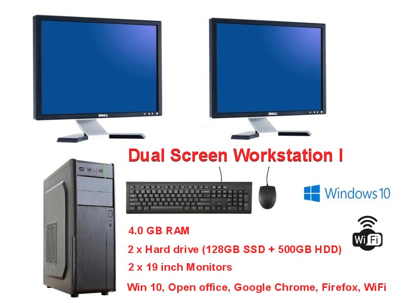 Dual Screen Workstation I-CM192 - Get Connected IT